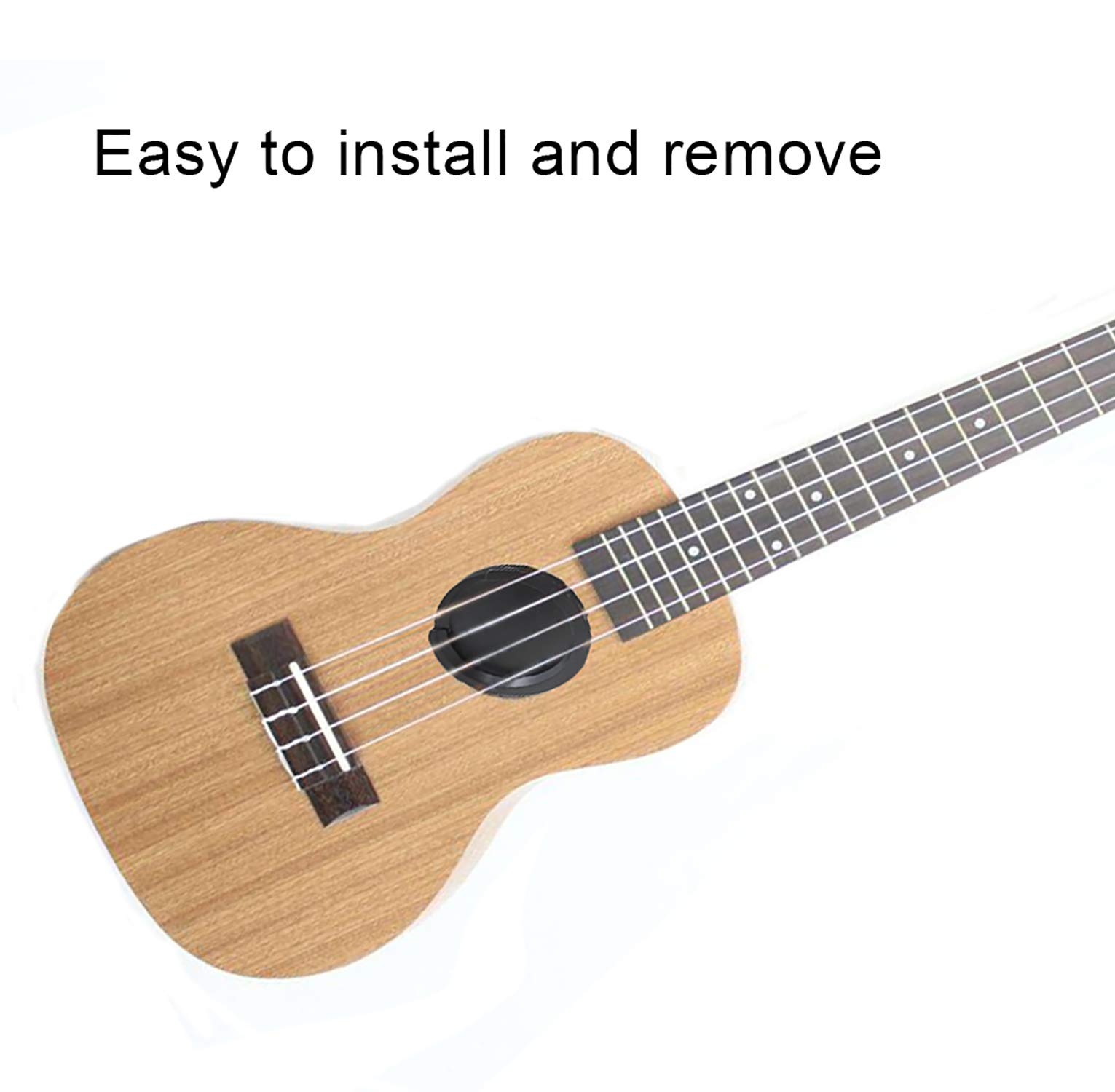 3.26 Inch Guitar Soundhole Cover Soft Rubber Feedback Buster for Acoustic Guitar,Black