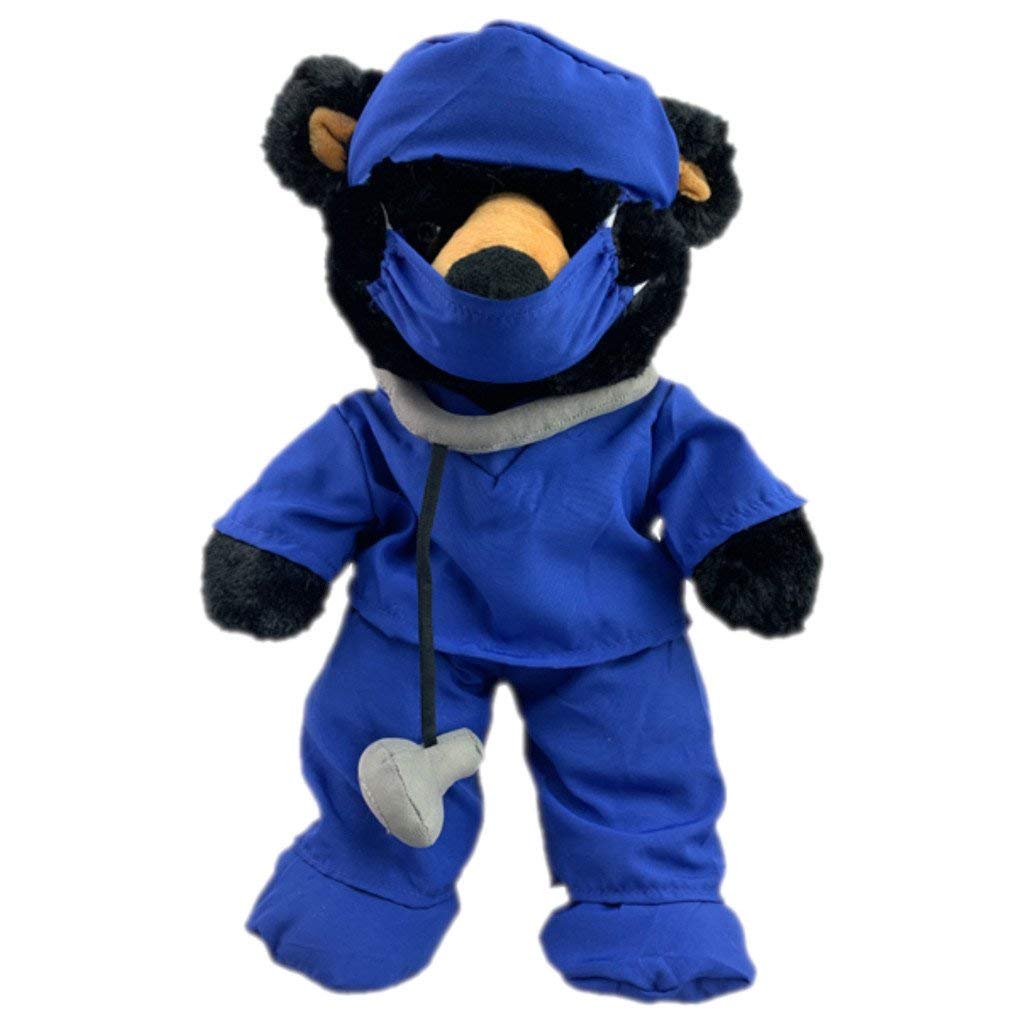 BYO-BFF Stuffed Animals Plush Toy Outfit – Dark Blue Scrubs Outfit 16”