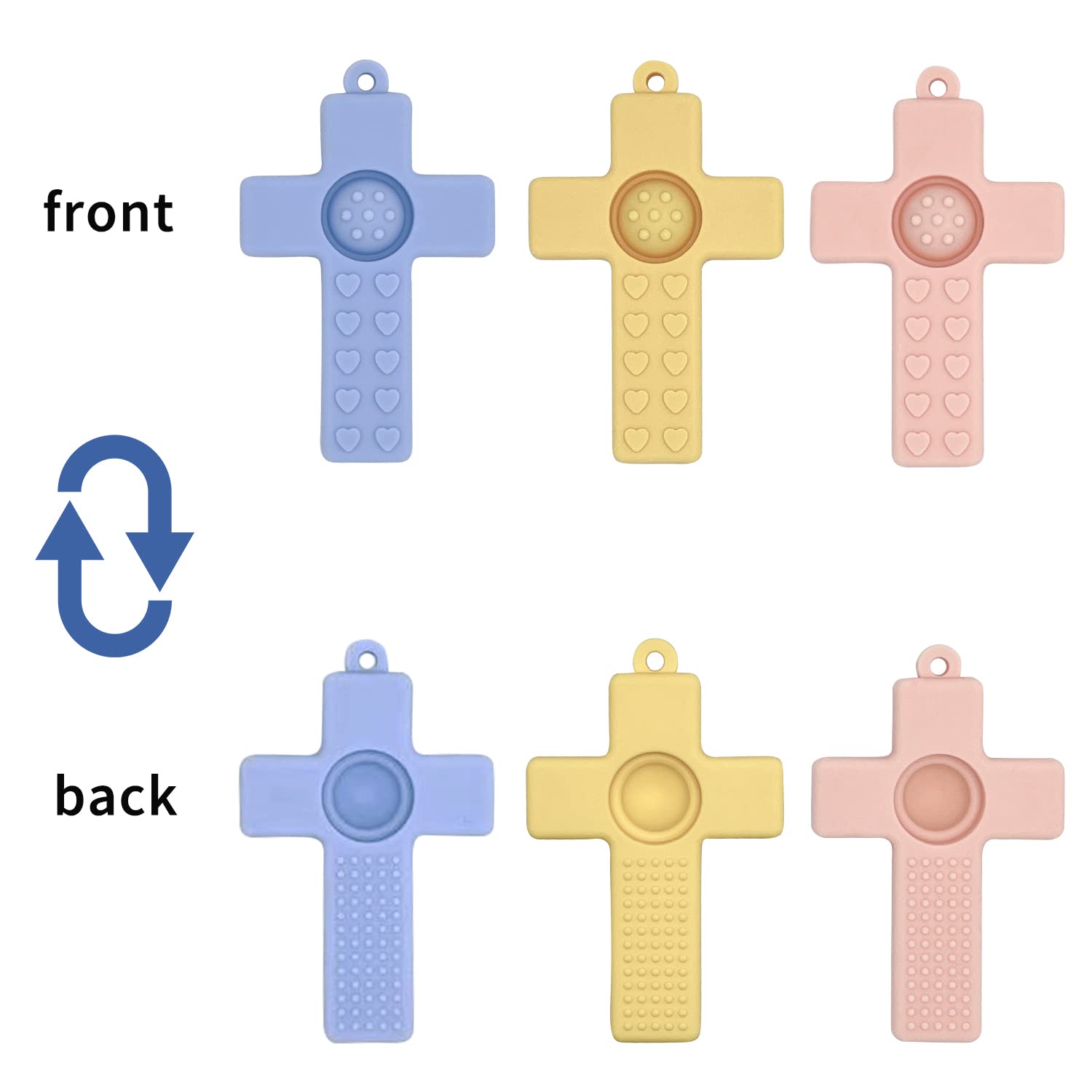 3 Pack Silicone Baby Teether Toy Infant Teething Toy Teething Relief Pacifier Baby Molar Teether Soothe Babies Sore Gums Chew Toys