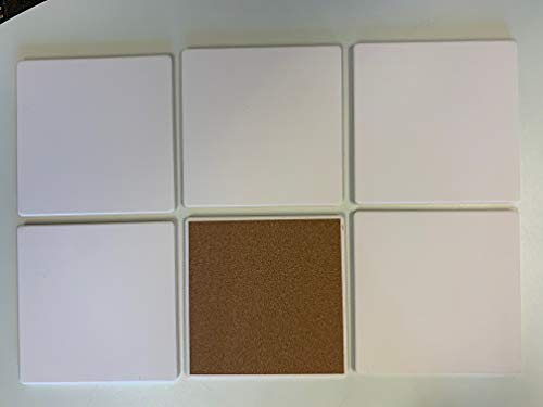 SJT ENTERPRISES, INC. Absorbent Stone Trivet Blanks for Crafters - 6-Pack - 7" x 7" use with Permanent Colored Markers (not Included) - Make Your own!(SJT00027)