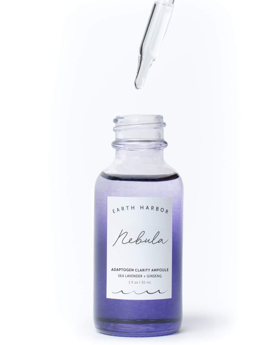 Earth Harbor | NEBULA Adaptogen Clarity Ampoule - Clarifies & Balances Chaotic Skin | Squalane & Ginseng Adaptogens |1 fl oz