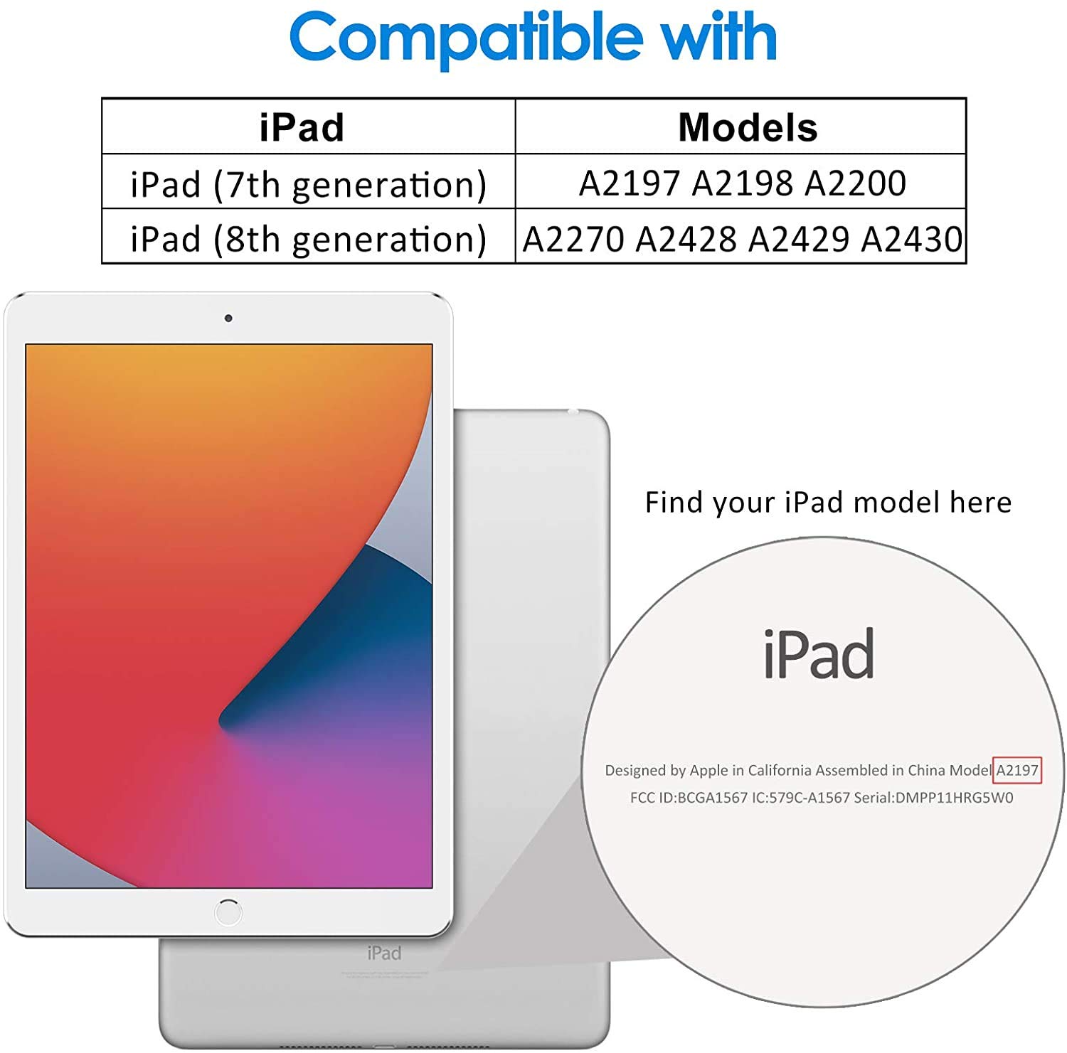 Pokanic - Compatible with iPad 8 (2020) 7 (2019) Generation 10.2 Inch Screen Protectors, Pencil HD Tempered Glass 9H Films, Anti-Scratch Anti-Fingerprint Easy Install 8th 7th (2 Pack)