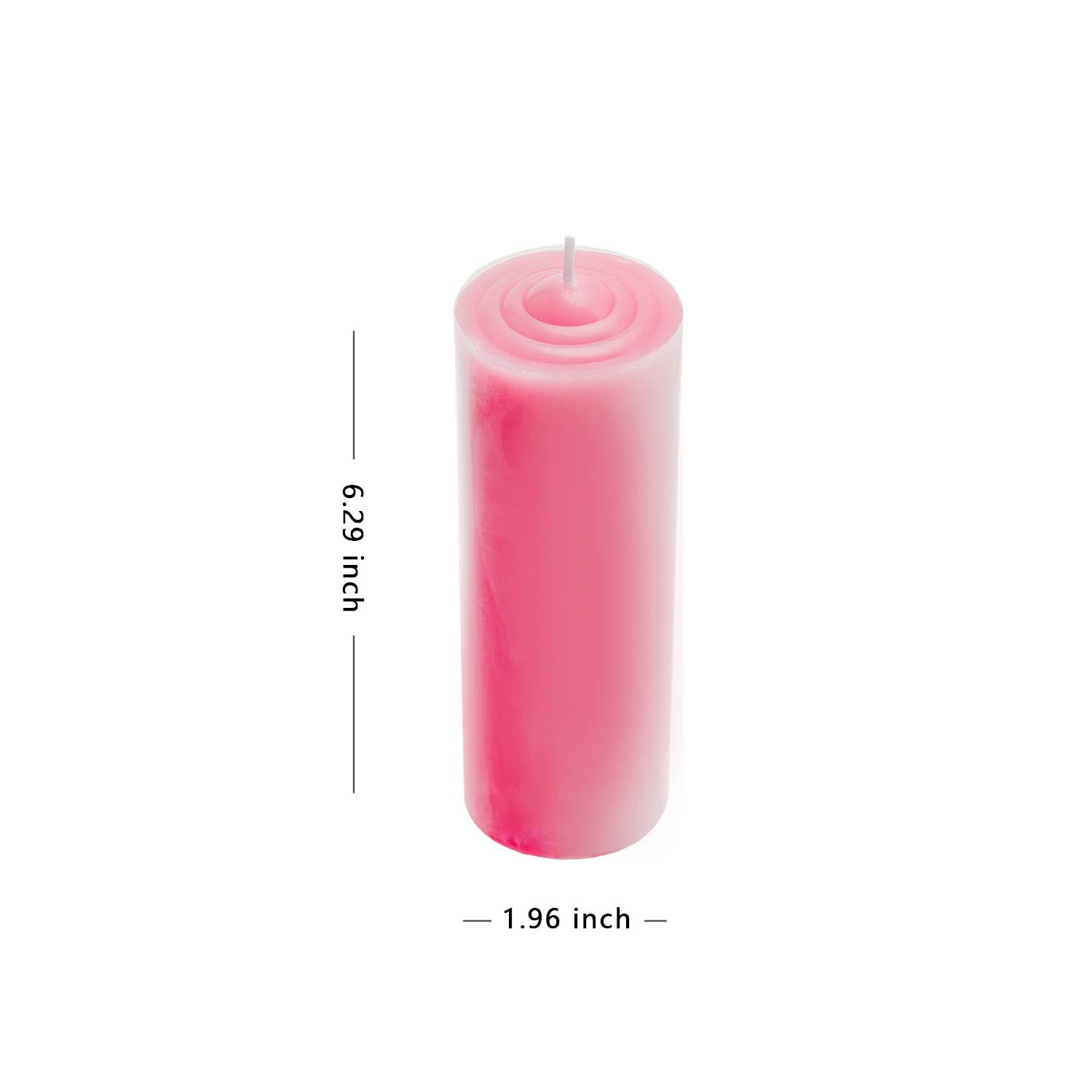4 Pack 2 x 6 Inch Taper Pillar Candles Scented Pillar Candles for Home Restaurants Church Weddings Party Suppies,Pink