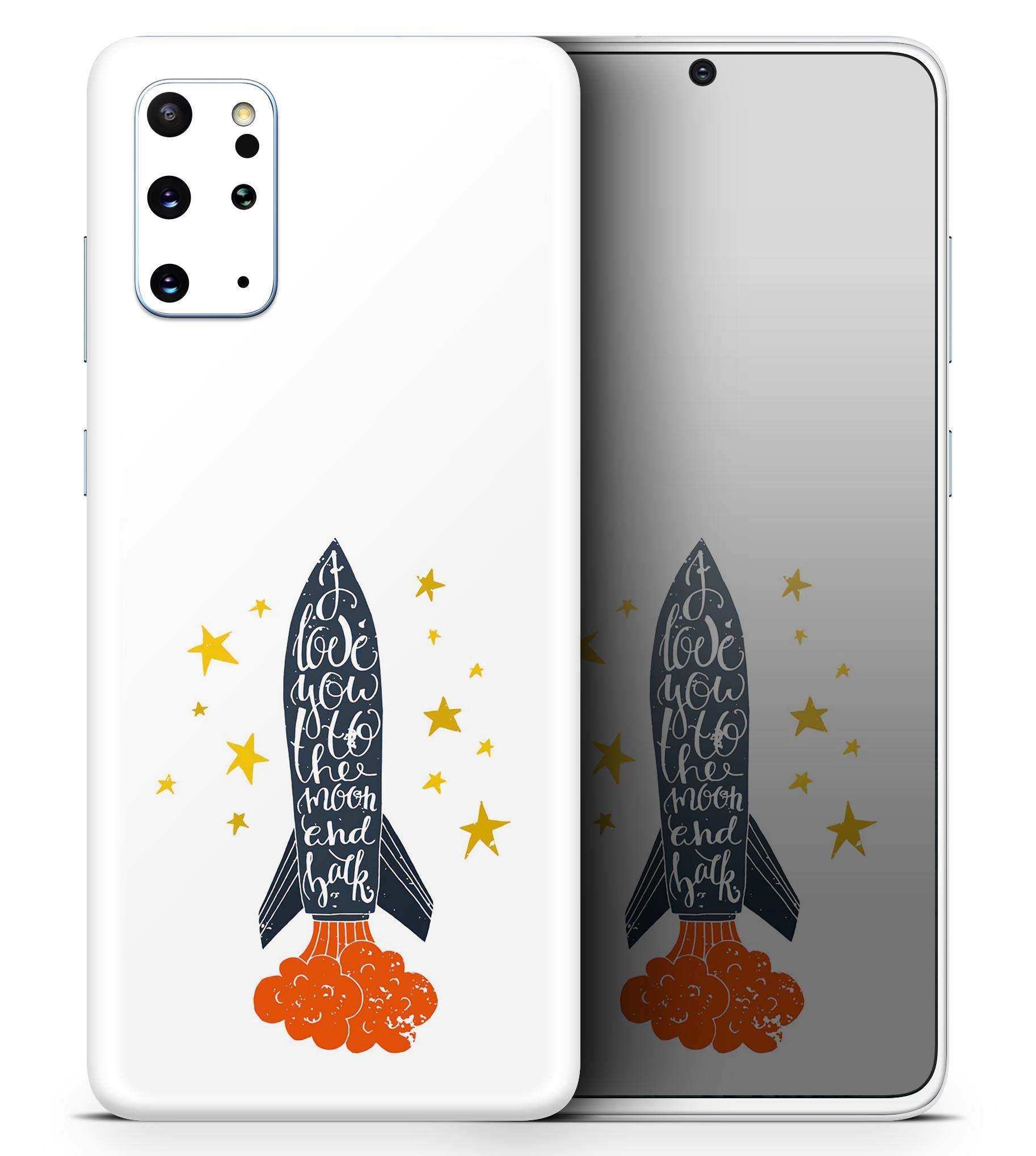 DesignSkinz I Love You to The Moon and Back Protective Vinyl Decal Wrap Skin Cover Compatible with The Samsung Galaxy S20 (Screen Trim & Back Glass Skin)