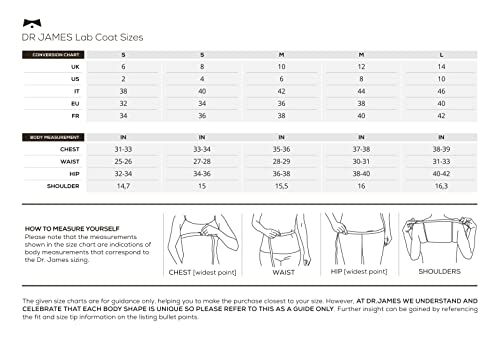 Dr. James Lab Coat for Women, Tailored Fit, Feminine Design, White, 33 Inch Length (6)