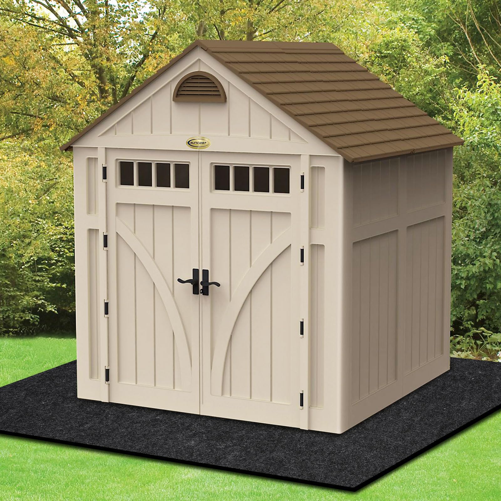 6.2x8.2 TF Outdoor Storage Shed Floor Mat Shed Flooring Outdoor Storage Room Mat, Waterproof, Moisture-Proof, Dustproof, Thickened and Not Easily Dirty, Excluding Storage Shed