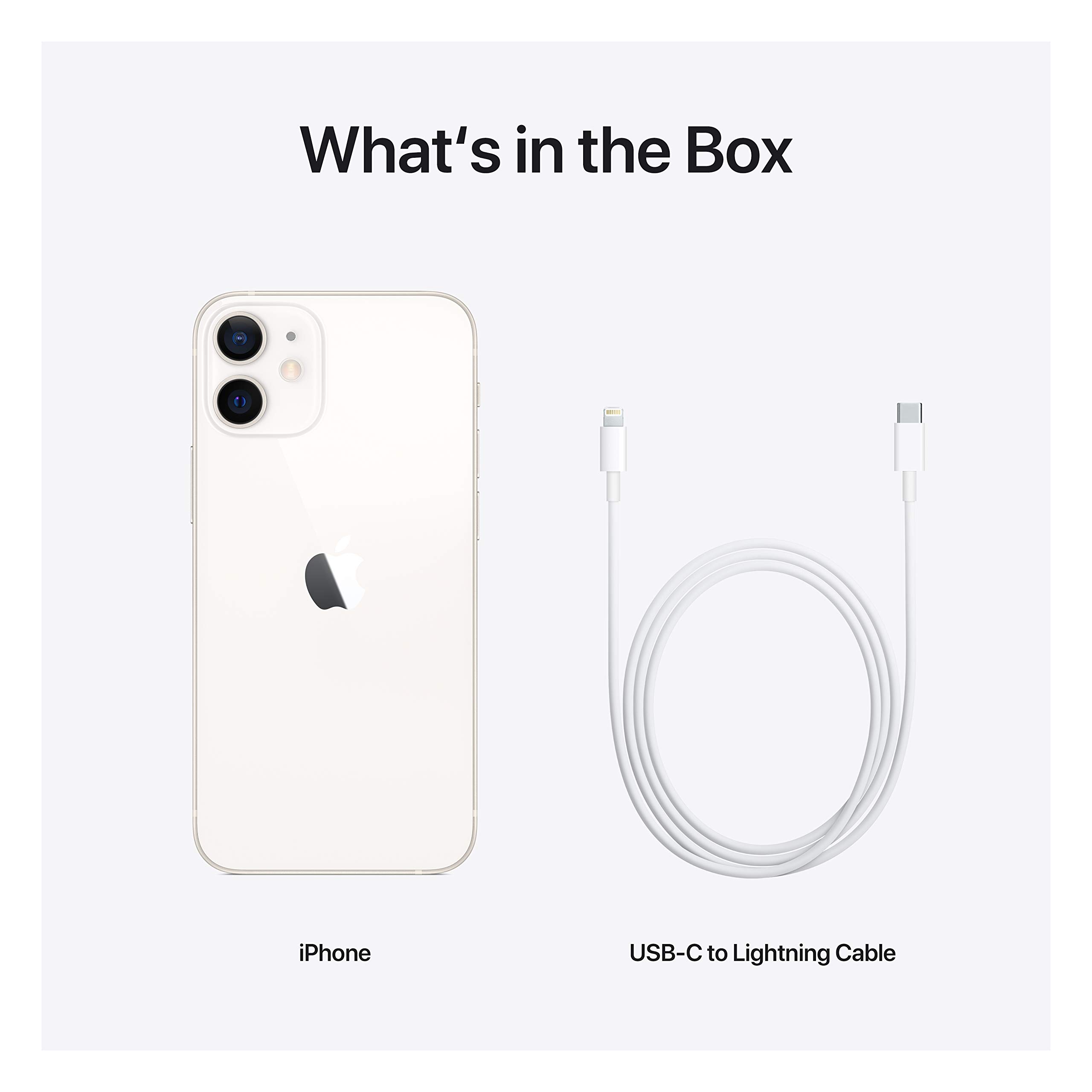 Apple iPhone 12 Mini (128GB, White) [Locked] + Carrier Subscription