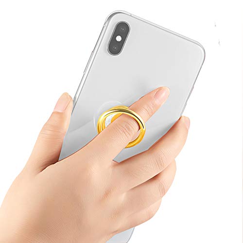 lenoup Glitter Bling Bling Phone Ring Holder,Sparkle Phone Ring Kickstand, Cell Phone Finger Ring Grip for Almost All Phones/Pad(Gold)