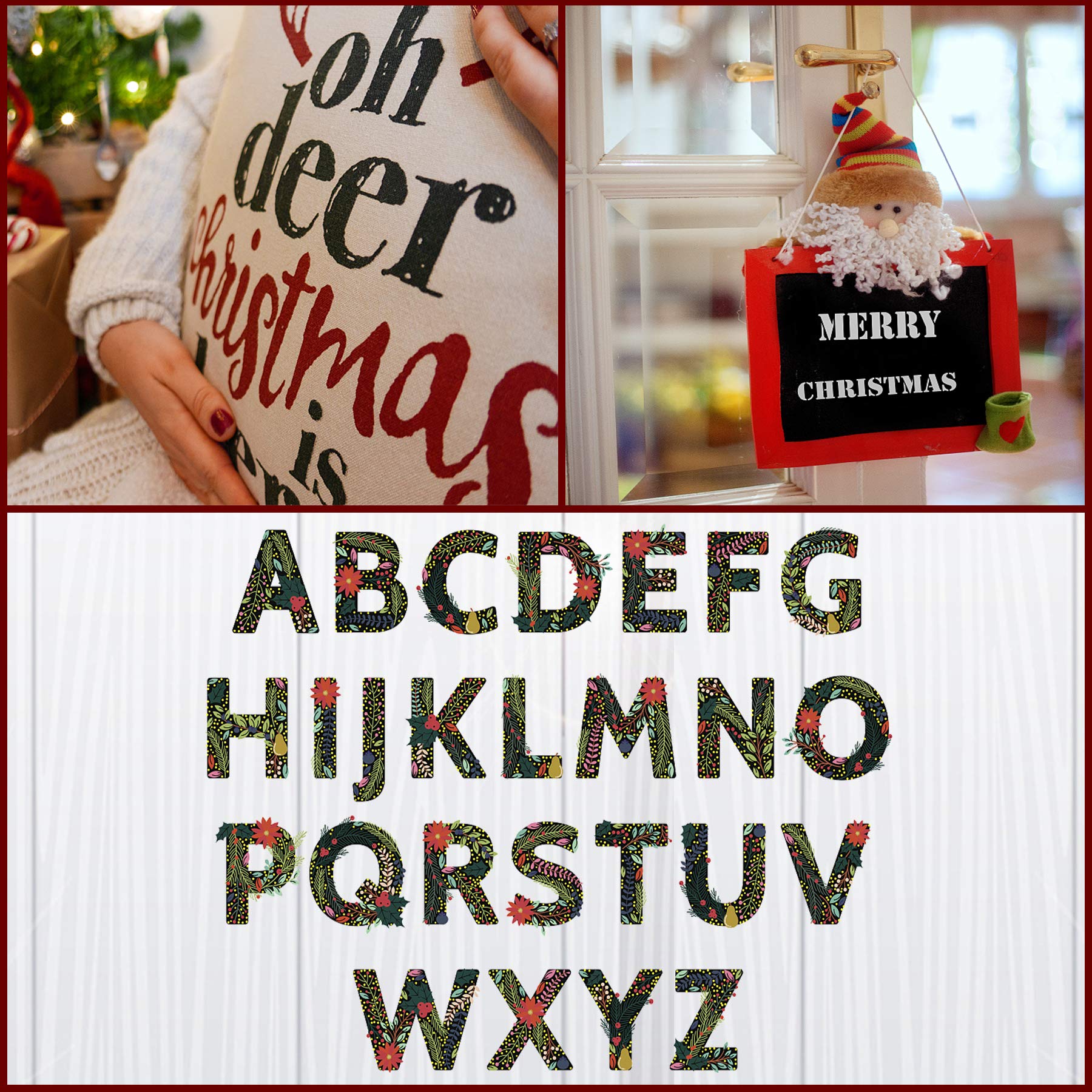 36 Pieces Large Alphabet Letter Stencils Number Stencils Reusable Letter Stencils for Painting on Wood Wall Fabric Rock Chalkboard Glass (3 Inches)