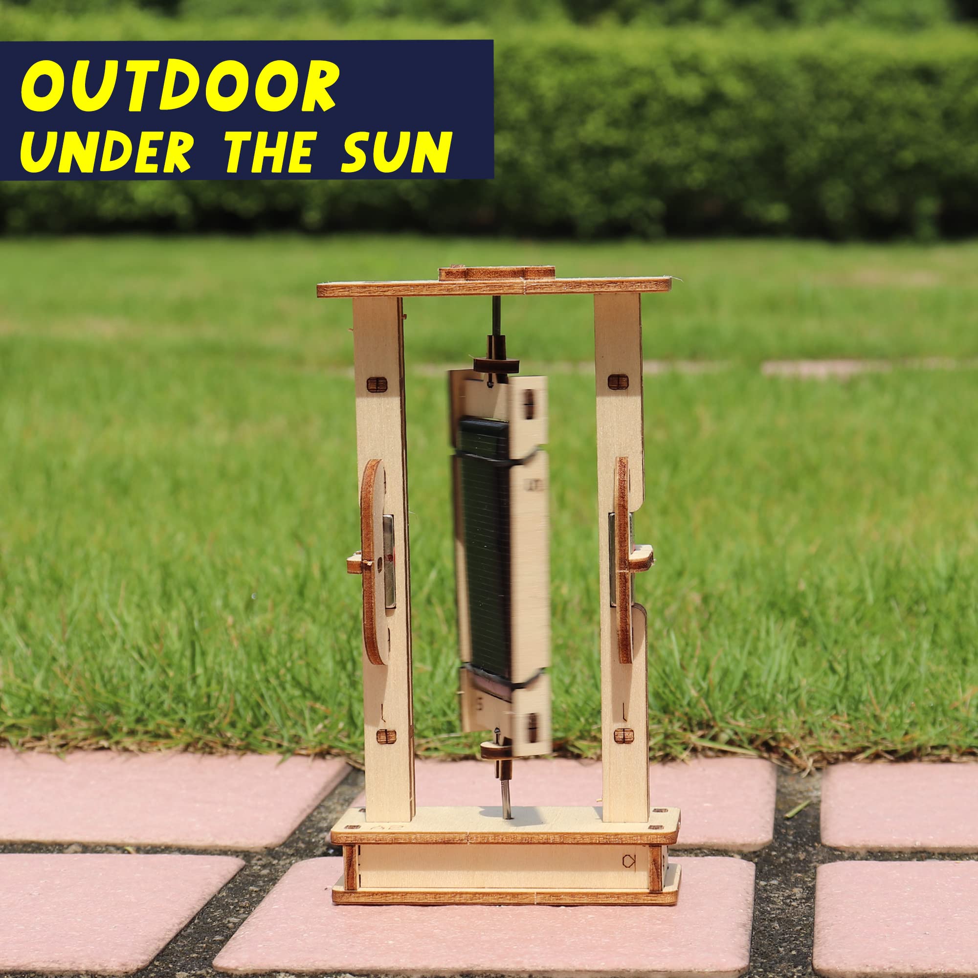 STEM Solar Engine Motor Science Model Building Kit Physical Experiment Magnetic Mendocino Educational Hobby Toy for Kids & Adults Including Solar Panels with Soldered Coils,Strong Magnets and More