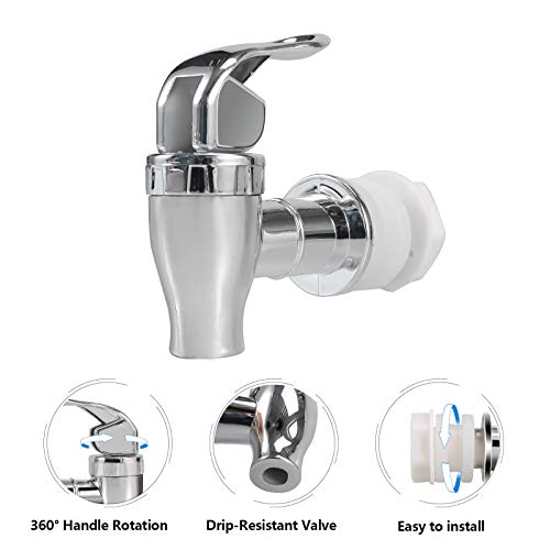 MUGLIO Replacement Spigot for Beverage Dispenser Carafes Push Style Spigots Replacement Lever Pour Spouts for Beverage Dispenser (2PCS)