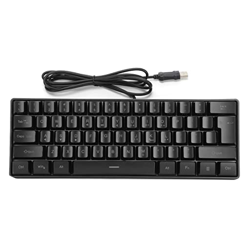 Acogedor Gaming Keyboard, 61 Keys USB Wired RGB Breathe Lighting Mechanical Keyboard for Win XP/Vista/7/8 32/64bit, for Win 8 Pro, FN Combination Shortcut Keys