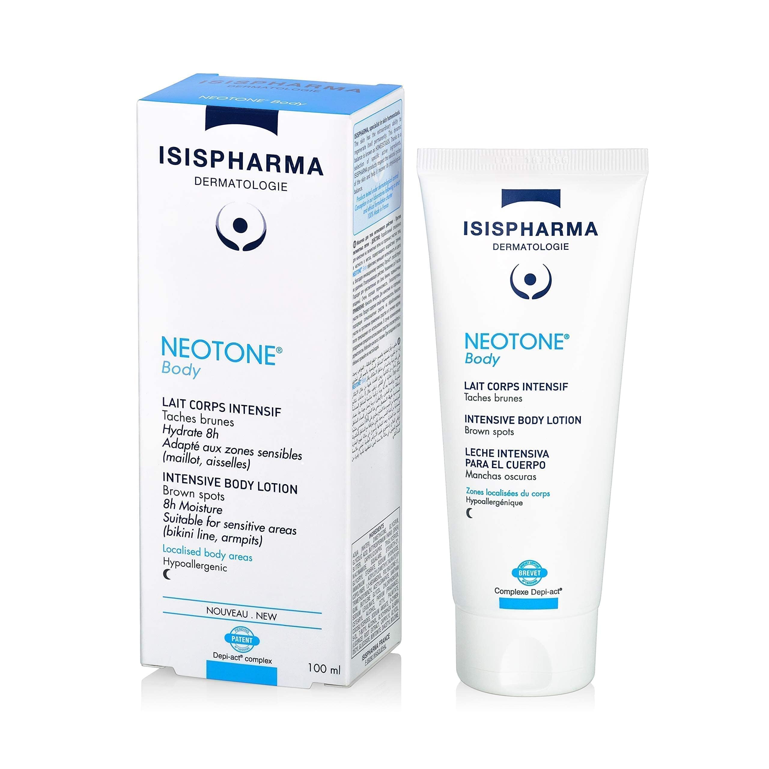 Isis Pharma Intensive Body Milk - Summer Collection, 3.38 Fl Oz - Hydrating Liquid Moisturizer for Normal Skin, Fair Tone