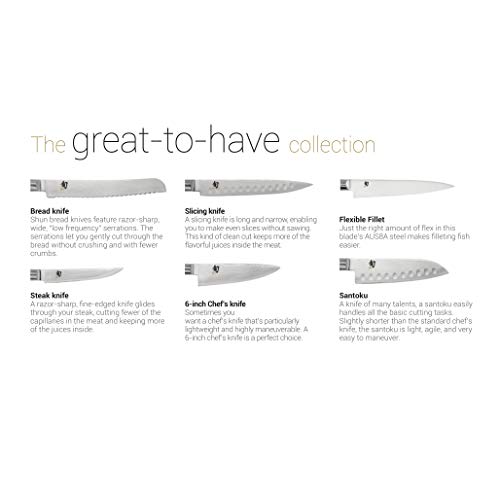 Shun Classic Blonde 7” Santoku Knife, Blonde PakkaWood Handle, Full Tang VG-MAX Blade
