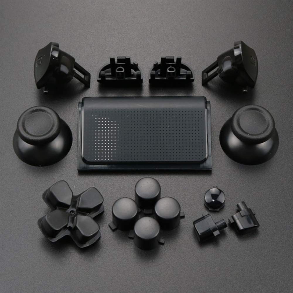 Buttons Full Set for PS4 Pro Joysticks Dpad R1 L1 R2 L2 Direction Key ABXY Buttons JDS 040 JDS-040 for Sony Playstion 4 Pro Controller (Black)