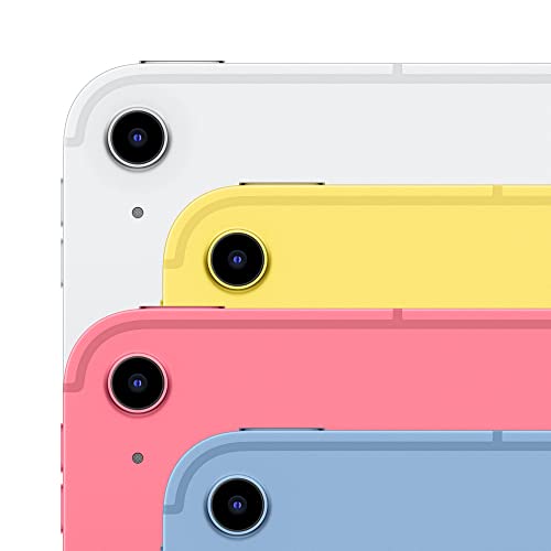 Apple iPad (10th Generation): with A14 Bionic chip, 10.9-inch Liquid Retina Display, 64GB, Wi-Fi 6 + 5G Cellular, 12MP front/12MP Back Camera, Touch ID, All-Day Battery Life – Yellow