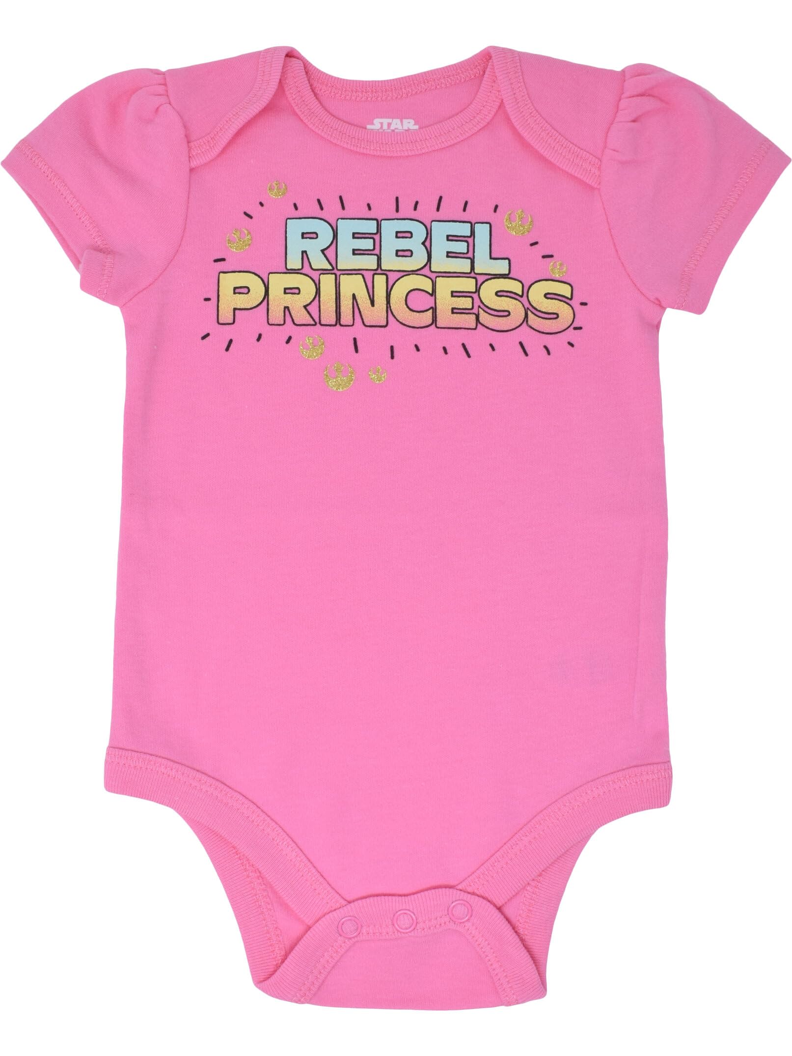 STAR WARS Baby Girls 5 Pack Bodysuits Princess Leia Yoda Chewbacca 3-6 Months