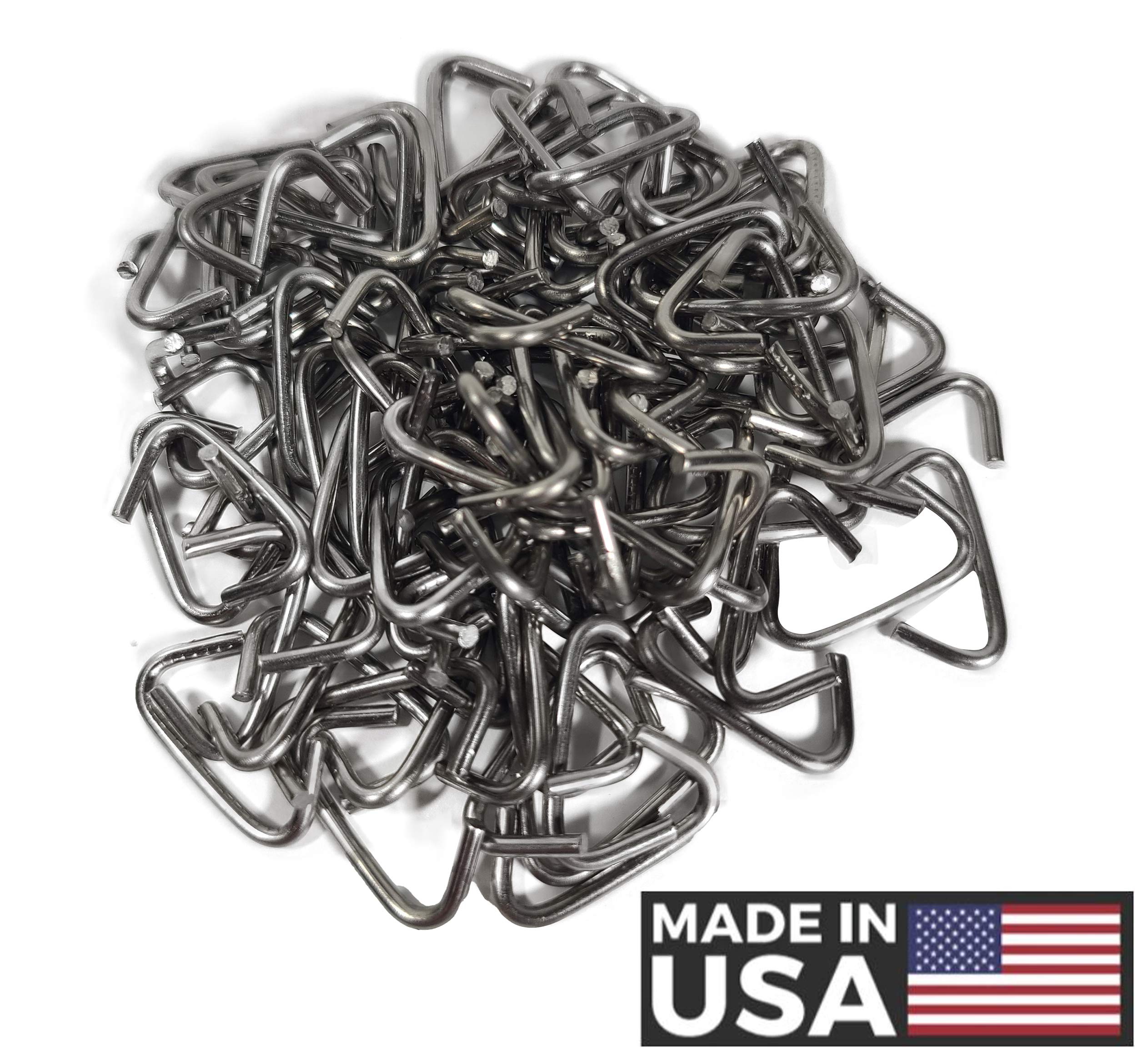 3/4 Stainless Steel Hog Rings - Made in The USA (100 Count bag-4oz)