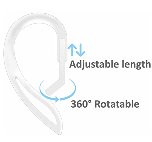 ALXCD Ear Hooks Compatible with AirPods 3 3rd Gen, Anti-Slip Adjustable Over-Ear Soft TPU Earhook [Anti Slip][Anti Lost], Compatible with AirPods 3, 2 Pairs Clear