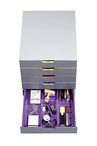 Durable Desktop Drawer Caddy, Oranizing Small Office Supplies Within 13" w x 9.5" d x 1.9" h, Transparent (338419)