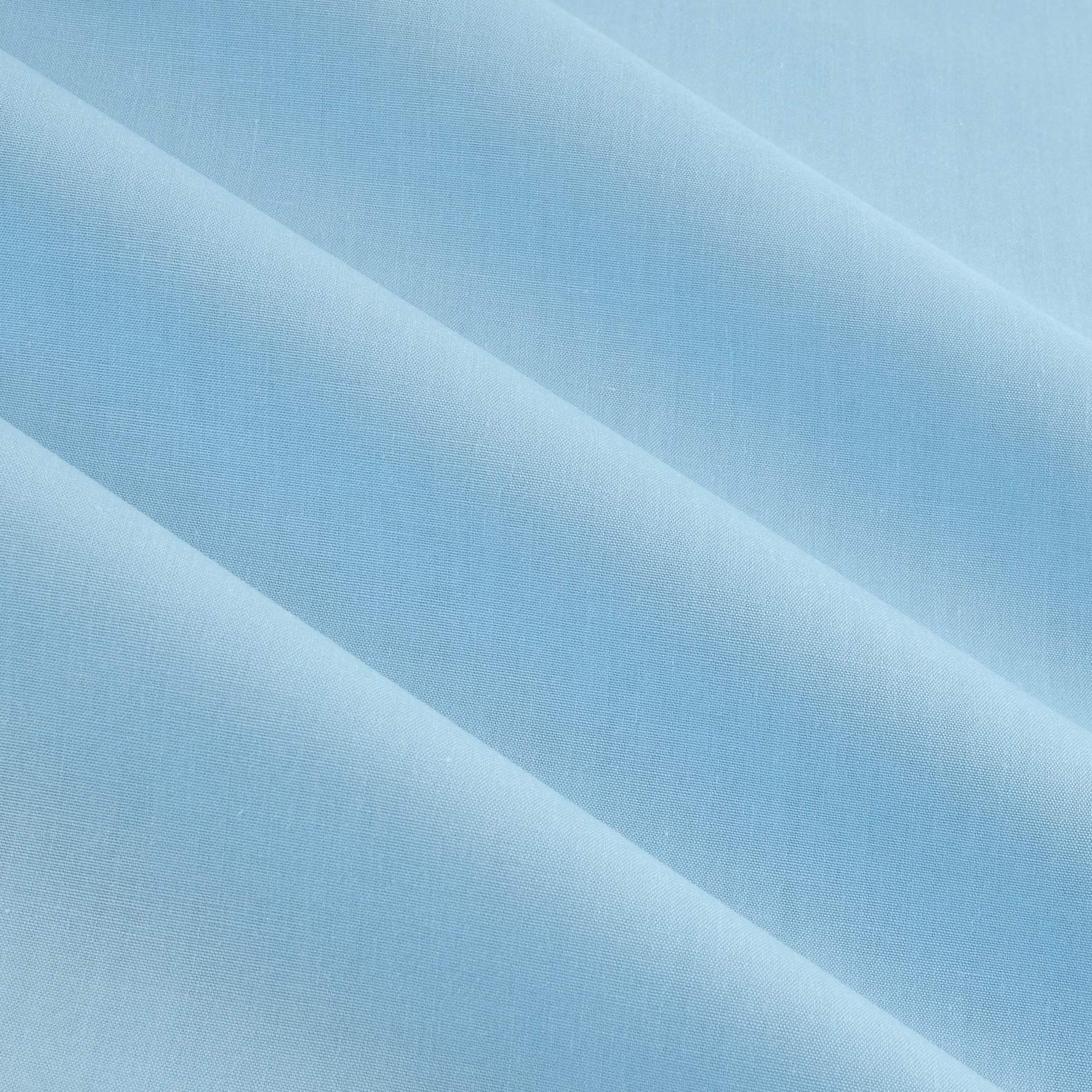 60" Poly Cotton Broadcloth Baby Blue, Fabric by the Yard