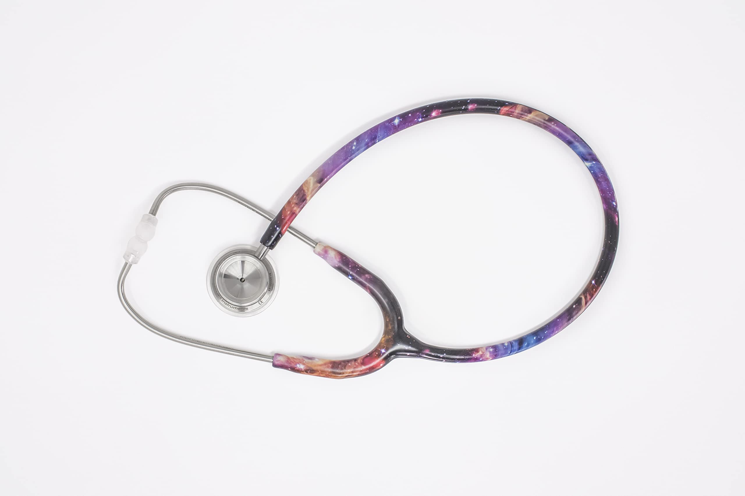 MDF Instruments MD One Stainless Steel Premium Dual Head Pediatric Stethoscope - Limited Edition MPrints - Galaxy (MDF777C-GX) + Medical Travel Case - Medium (MDFSCM12)