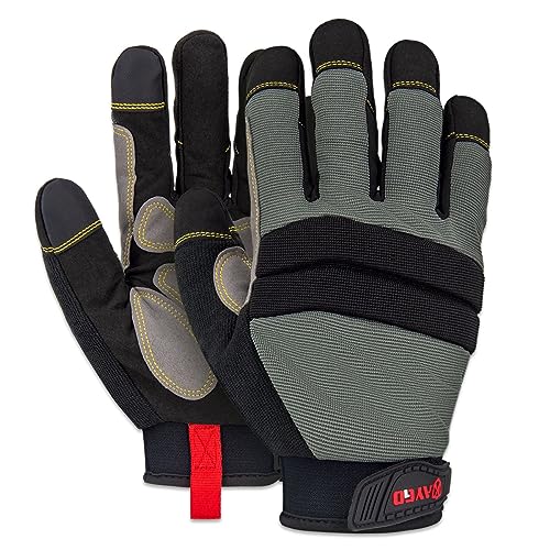 KAYGO Winter Insulated Mechanic Work Gloves KG126W,Double Lining,Improved dexterity,Excellent Grip,Heavy duty, Utility Work Gloves for cars and outdoor works (1, Large)