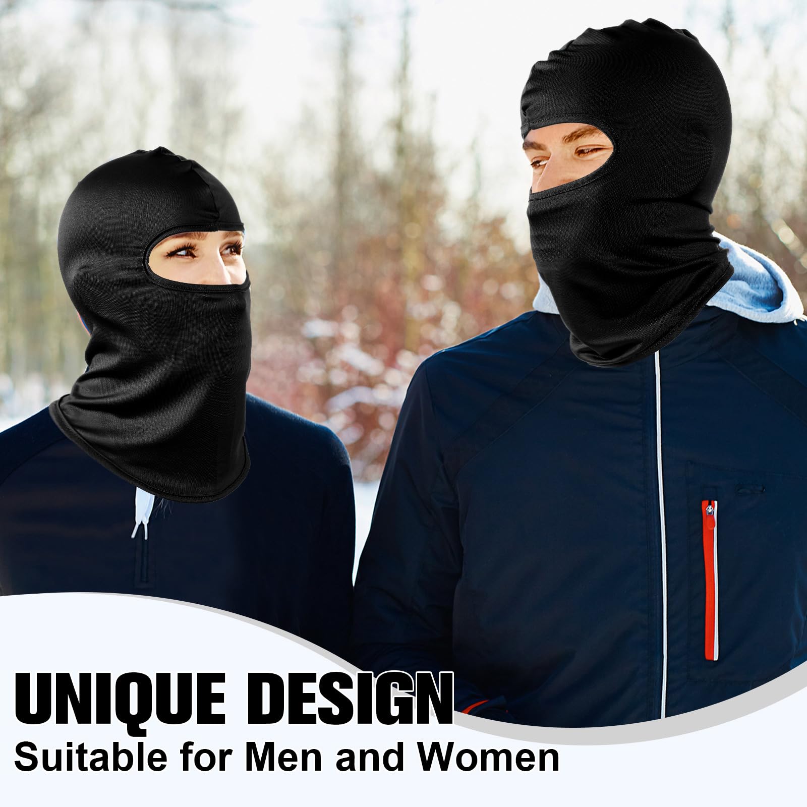 60 Pcs Balaclava Face Masks Men Full Face Cover Balaclava Mask PasamontaƱas Ski Mask Winter Mask for Men Women (Black)