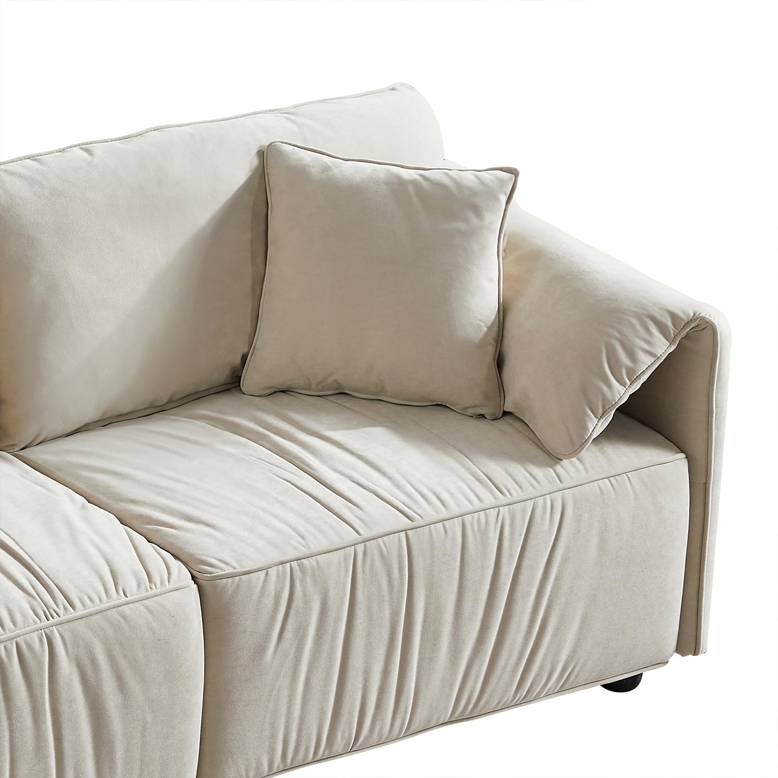 gefayluo Sofa Couch Loveseat, 75.6" Mid Century Modern Couch,Deep Seat Sofa Tufted Upholstered, Couches Furniture for Living Room/Bedroom/Apartment Office, Easy Assembly