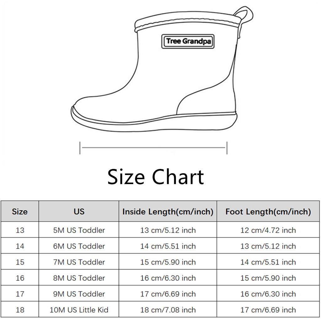Toddler Rain Boots Baby Rain Boots Short rain boots for toddler Easy-on Lightweight and Waterproof