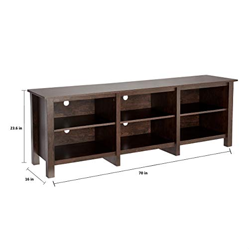 ROCKPOINT 70inch TV Stand Storage Media Console Entertainment Center,Espresso