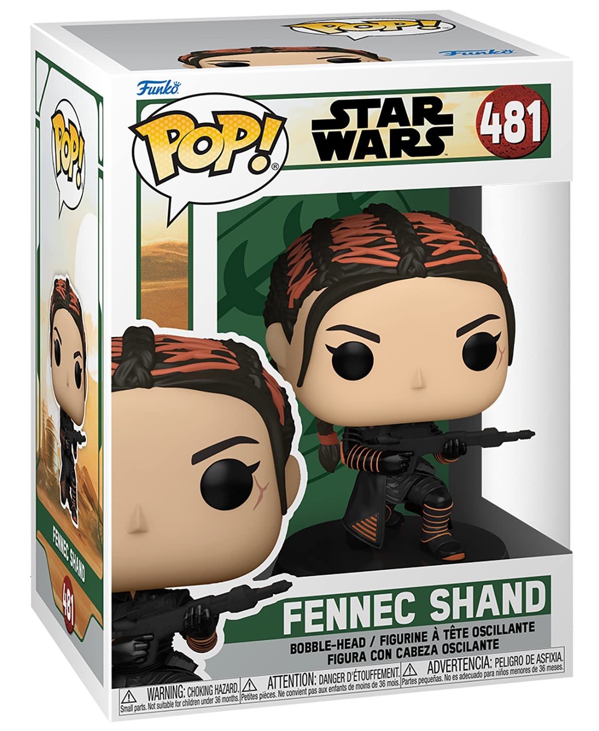 Funko Star Wars: Book of Boba Fett - Fennec Shand Pop! Vinyl Figure (Bundled with Compatible Pop Box Protector Case)