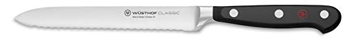 WÜSTHOF Classic 5" Serrated Utility Knife, Black
