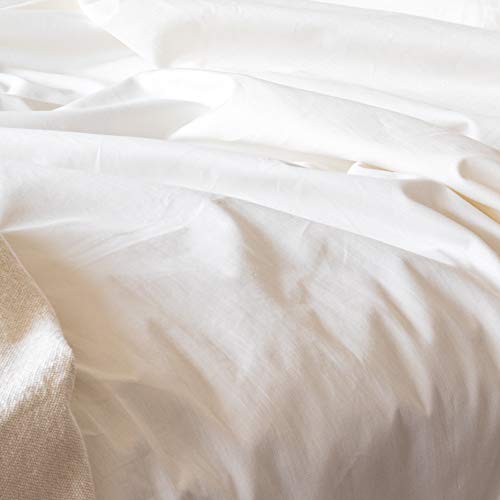 Refinery29 Avery Bedding Collection Premium Ultra Soft Lightweight Solid Sheet 5 Piece Set, Soft Wash, Anti-Fade, Stain Resistant and Hypoallergenic King Ivory (SFW-STS-King-in-White)