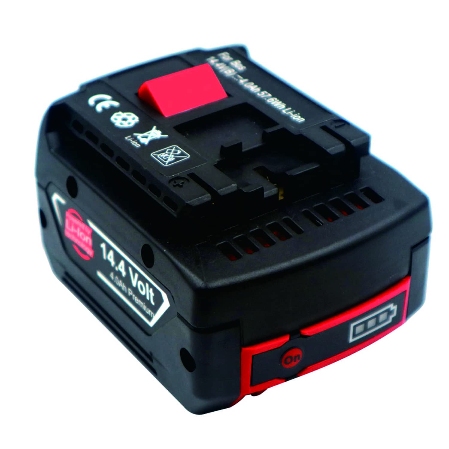 4000mAh 18650 Battery Pack BOS14.4B Li-ion Battery 14.4V Replacement for Bosch BAT607 BAT607G BAT614 BAT614G Battery Pack 14.4V