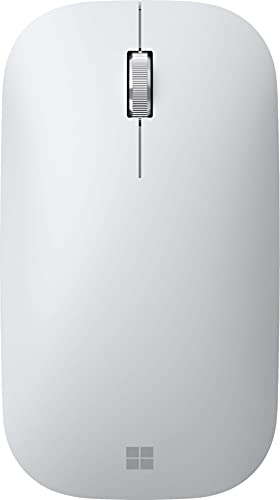 Microsoft Modern Mobile Mouse - Glacier - Comfortable Right/Left Hand Use with Metal Scroll Wheel, Wireless, Bluetooth for PC/Laptop/Desktop, works with Mac/Windows 8/10/11 Computers