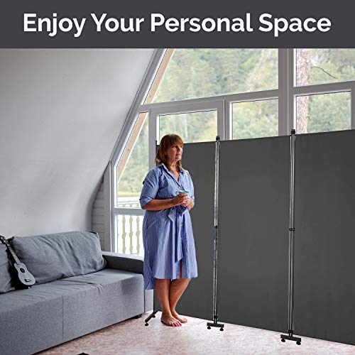 Room Divider β Folding Partition Privacy Screen for School, Church, Office, Classroom, Dorm Room, Kids Room, Studio, Conference - 102" W X 71" Inches - Freestanding & Foldable