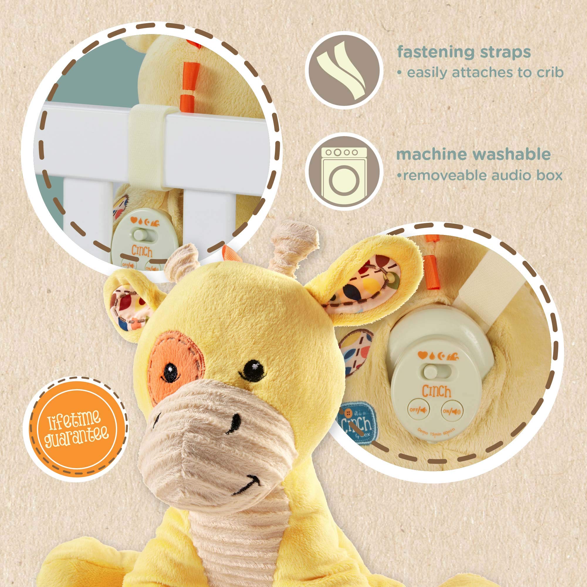 M CARKUMI Cinch by dexbaby Plush Sleep Aid Womb Sound Soother (Lamb)