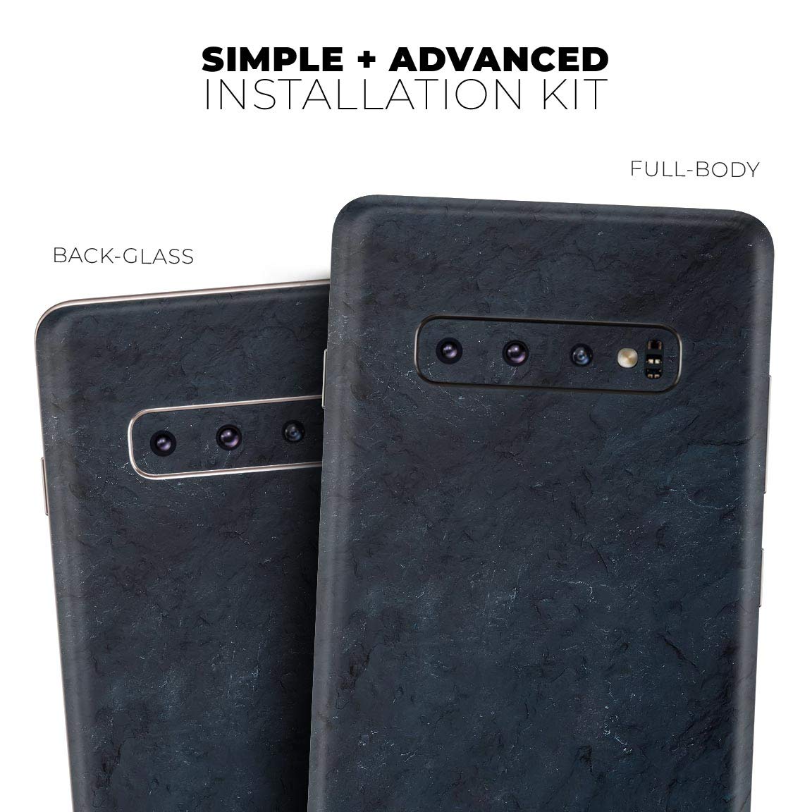 DesignSkinz Midnight Navy Grunge Surface Protective Vinyl Decal Wrap Skin Cover Compatible with The Samsung Galaxy S20 (Screen Trim & Back Glass Skin)