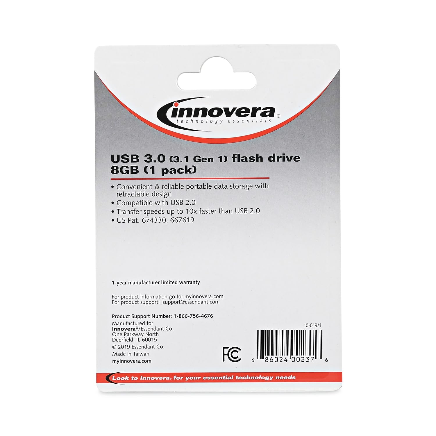 Innovera USB 3.0 Flash Drive, 8 Gb