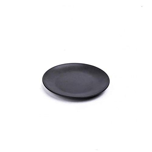 MBB Set of 3 Black 6 Inch Melamine Ware Dinner Plates Appetizer Dishes Dinnerware