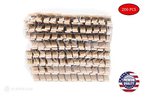 Eldorado Clothespins, Standard Natural Wooden, Stain Proof, 3 inch, 200 Value Pack, for Multipurpose Everyday Laundry, Clothes, Towels, Craft, Photos, Pictures, Decor, Baby Shower, Art Wall