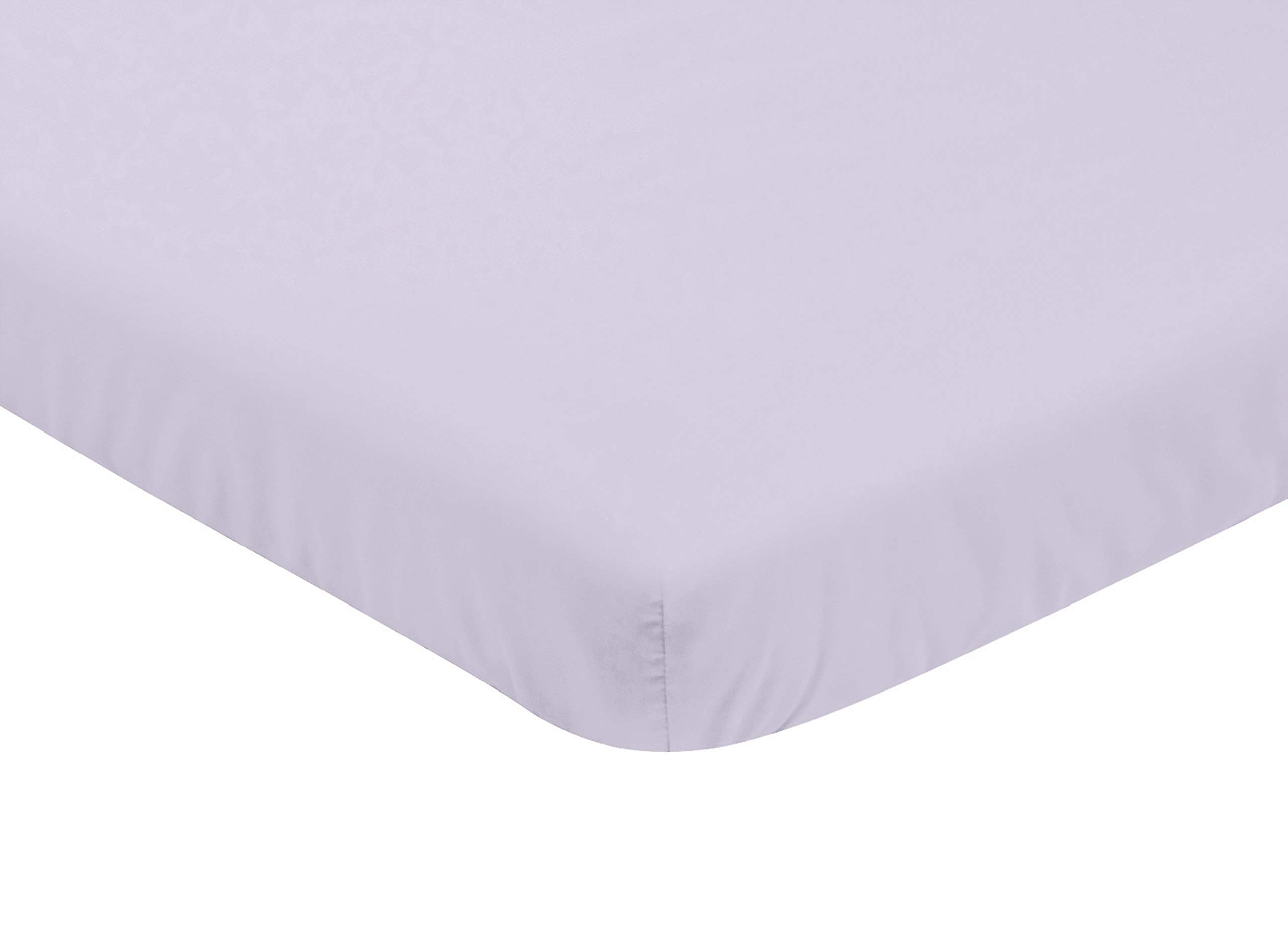 Sweet Jojo Designs Lavender Purple Baby Girl Fitted Mini Portable Crib Sheet for Watercolor Floral Collection - for Mini Crib or Pack and Play ONLY