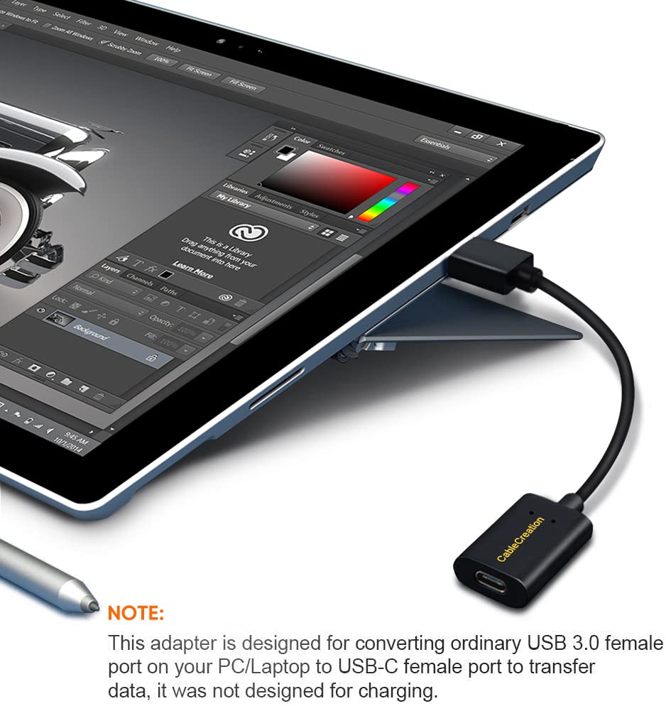 CableCreation USB 3.1 USB C Female to USB Male Adapter 5Gbps USB to USB C Adapter, USB A to USB C Adapter Female USB C Adapter for Laptops Logitech StreamCam, etc