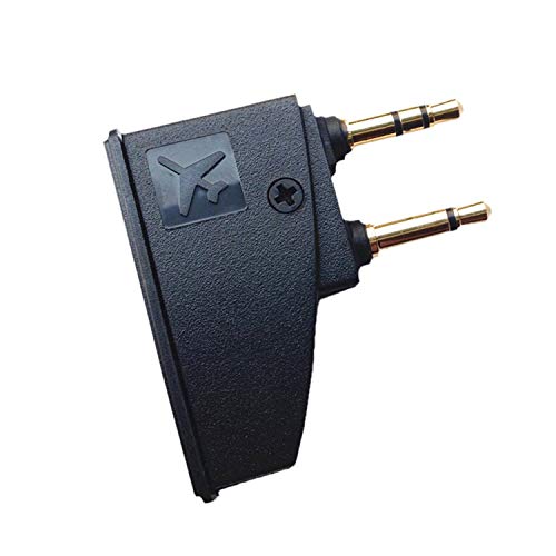 Noise Reduction Airplane Headphone Adapter for Bose QuietComfort 2 QC3 QC15 QC25 QC35 QC20I SoundLink AE2 AE2W and More Headphones Golden Plated