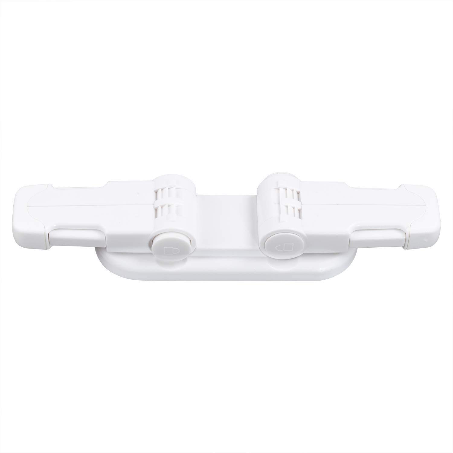4-Pack Improved Childproof Door Lever Lock Prevents Toddlers From Opening Doors. Durable ABS with 3M Adhesive Backing.Easy One Hand Operation for Adults.Simple Install, No Tools Needed (4 white pack)