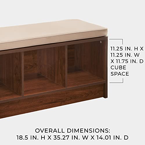 ClosetMaid 1570 Cubeicals 3-Cube Storage Bench, Espresso