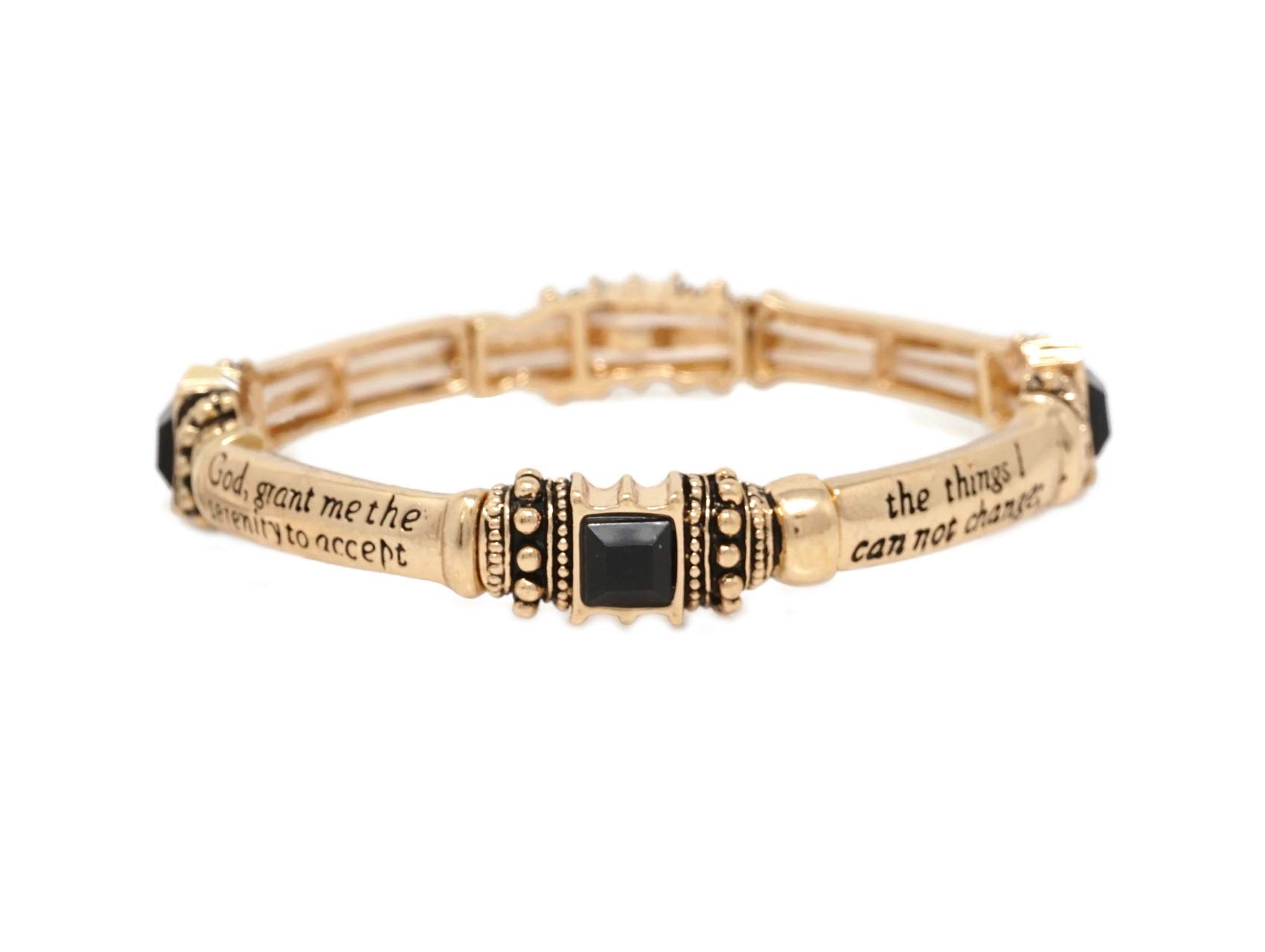 4031367 Serenity Prayer Stretch Bracelet 12 Step Prayer AA Sobriety God Grant Me