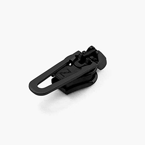 ZlideOn Zipper Pull Replacement - Black, Normal (L) - 5B - Instant Zipper Replacement Slider for Plastic Zippers