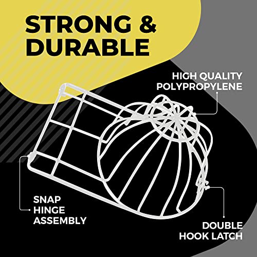 BallcapBuddy - Original and Patented Hat Cleaner, Hat Washer for Washing Machine or Dishwasher, Cap Washer Frame for Flat & Curved Hats, 2 Pack, White, Made in USA